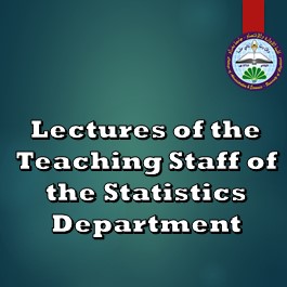 Lectures of the Teaching Staff of the Statistics Department - College ...